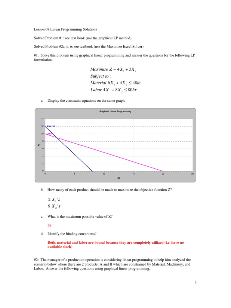 Chapter 6 Linear Programming | Download Free PDF | Linear Programming | Profit (Accounting)