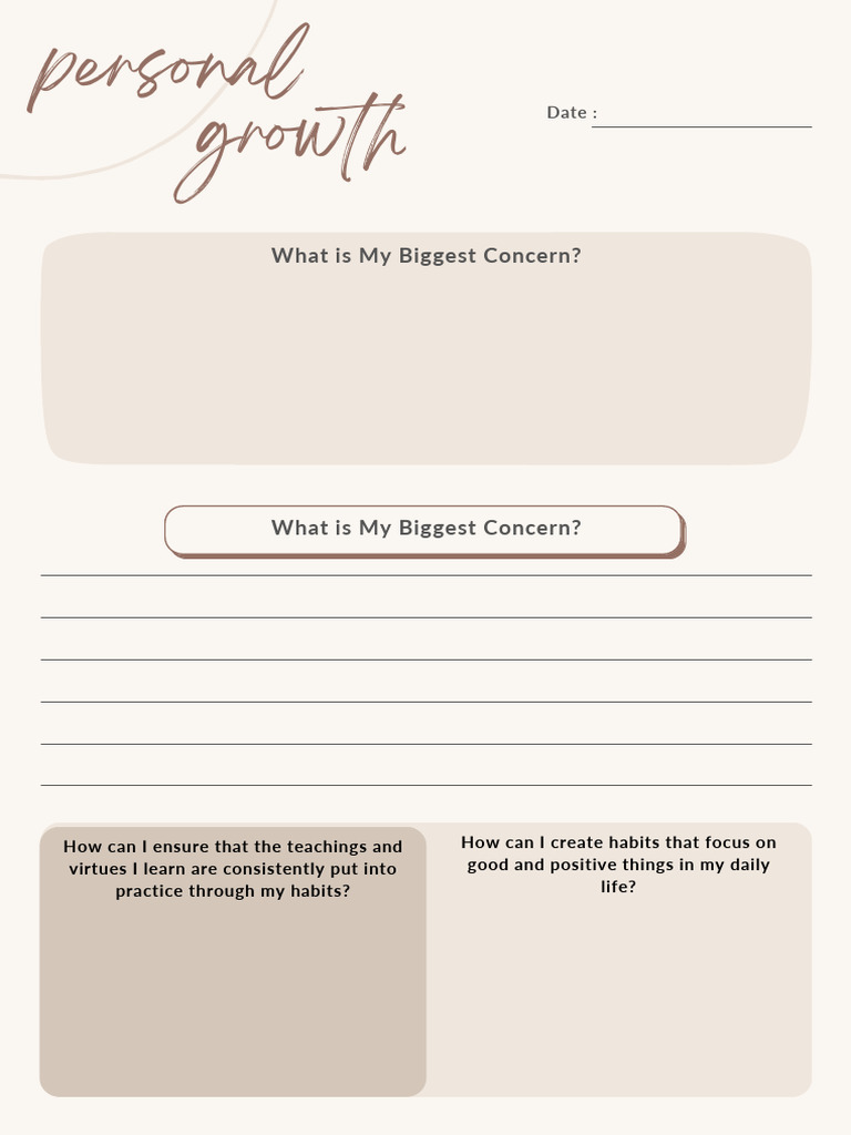 Personal Growth Plan CLE 8 | PDF