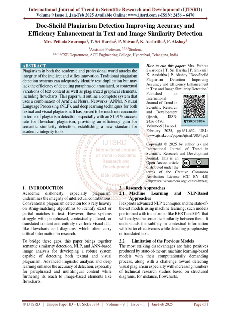 Advanced Plagiarism Detection System | PDF | Plagiarism | Deep Learning