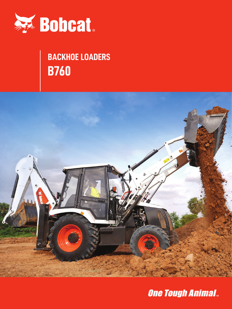 Bobcat b760 Backhoe Loader | PDF | Loader (Equipment) | Four Wheel Drive