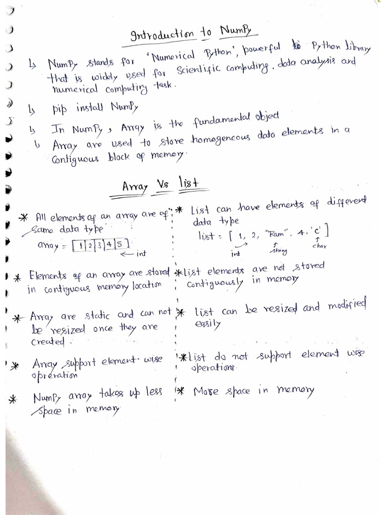 Numpy and Pandas | PDF