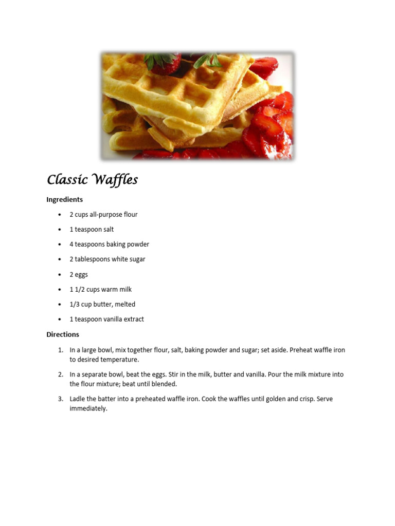 Classic Waffles 1 | PDF