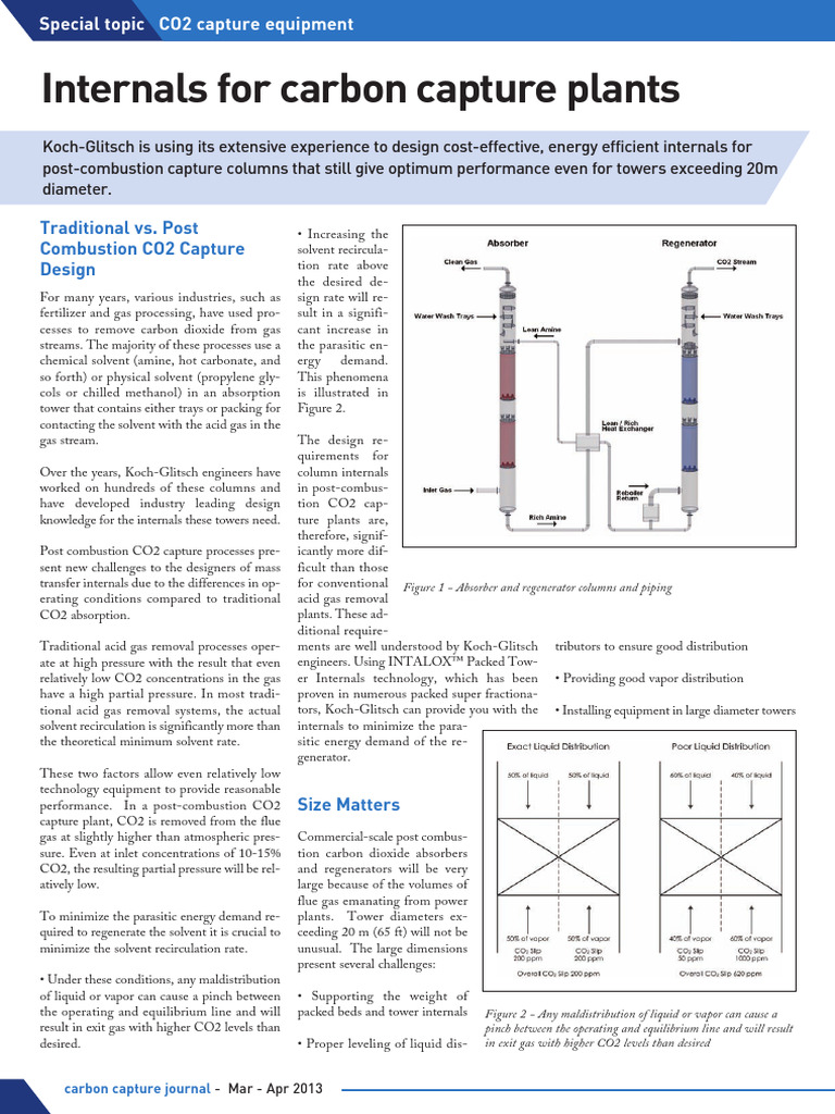 Internals For Carbon Capture Plants 1751457937 | PDF | Carbon Dioxide ...