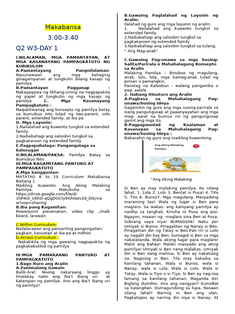Makabansa Q2W3 Day 1 5 | PDF