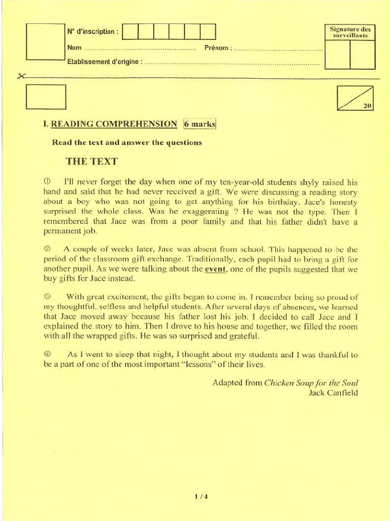 Concours 9eme 2018 | PDF