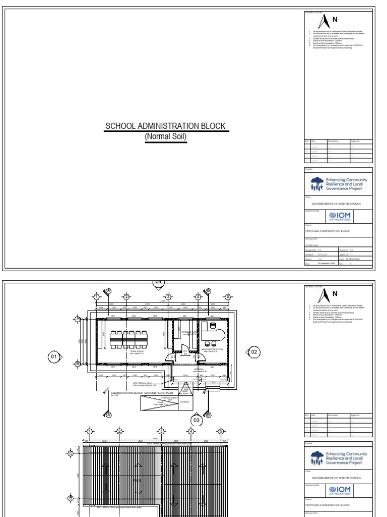 Proposed Administration Block Plans | PDF | Plaster | Wall