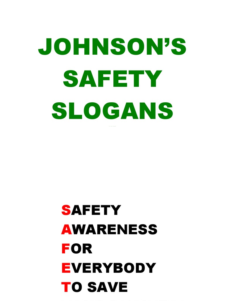 Johnson's Safety Slogans Version1-0 | PDF