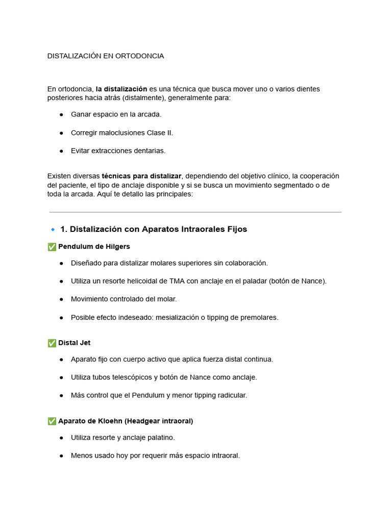 Distalización en Ortodoncia | PDF | Boca | Diente