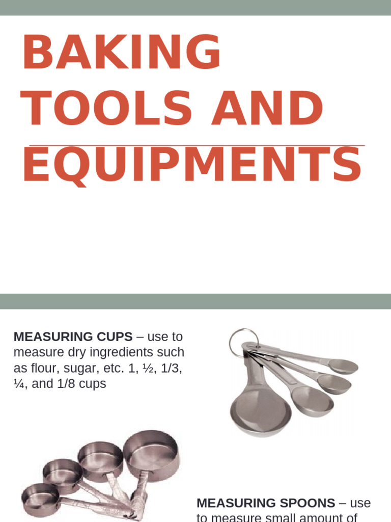 Baking Tools and Equipments | PDF