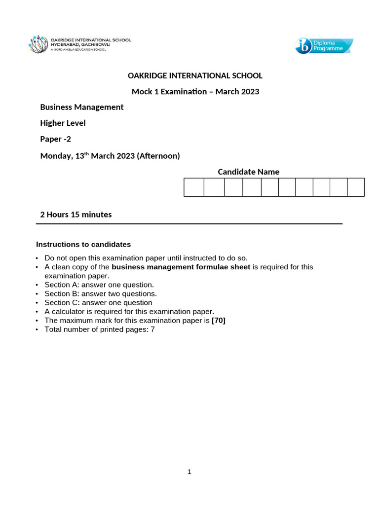 Cover Page - Mock 1 - Paper 2 | PDF | Corporate Social Responsibility ...