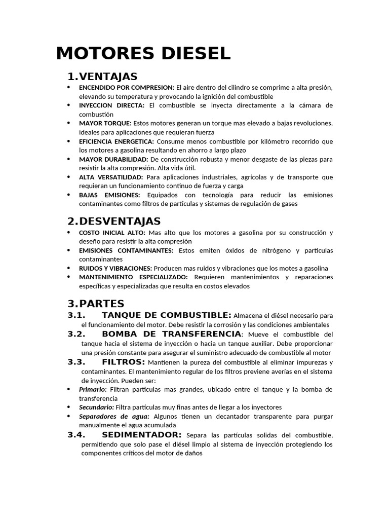 Motores Diesel 2 | PDF | Inyección de combustible | Motor diesel