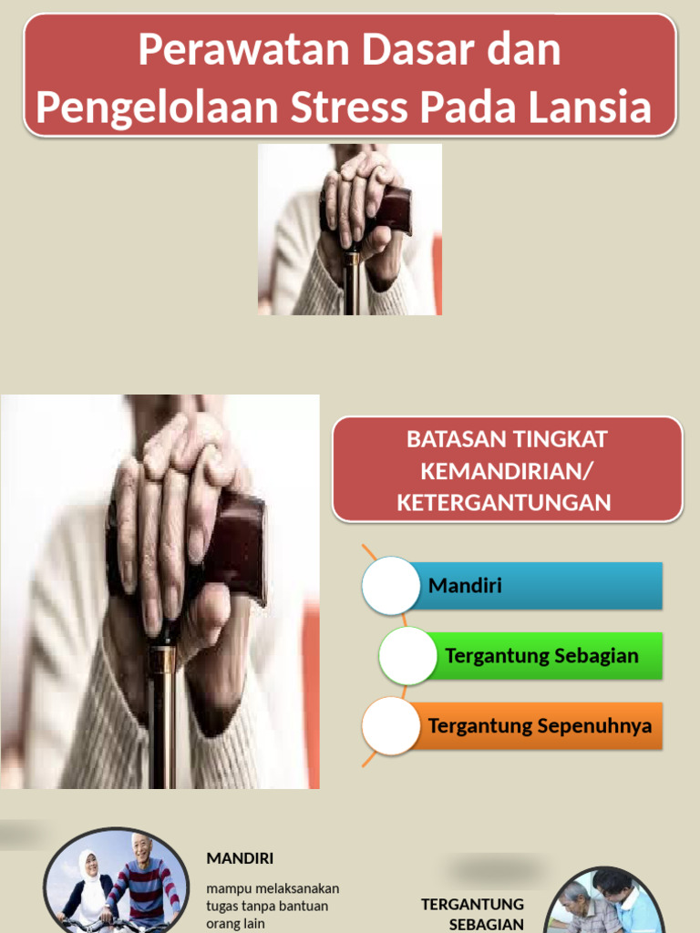 PERAWATAN DASAR DAN PENGELOLAAN STRESS PADA LANSIA (1) | PDF