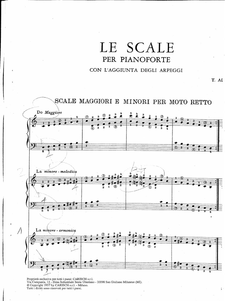 Scale e Arpeggi Per Pianoforte | PDF