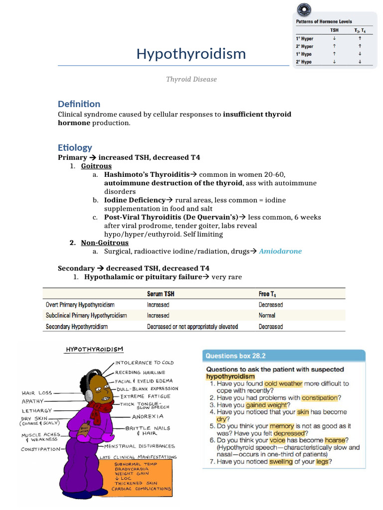 Hypothyroidism and Hyperthyroidism | PDF | Hypothyroidism | Thyroid