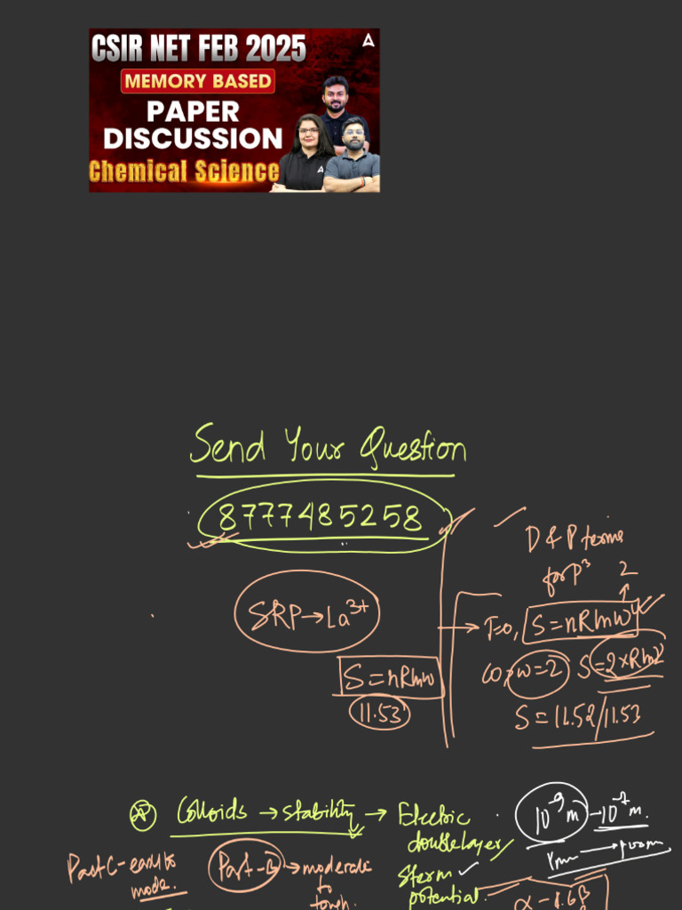 CSIR NET Chemical Science Question Paper 2025 2 | PDF