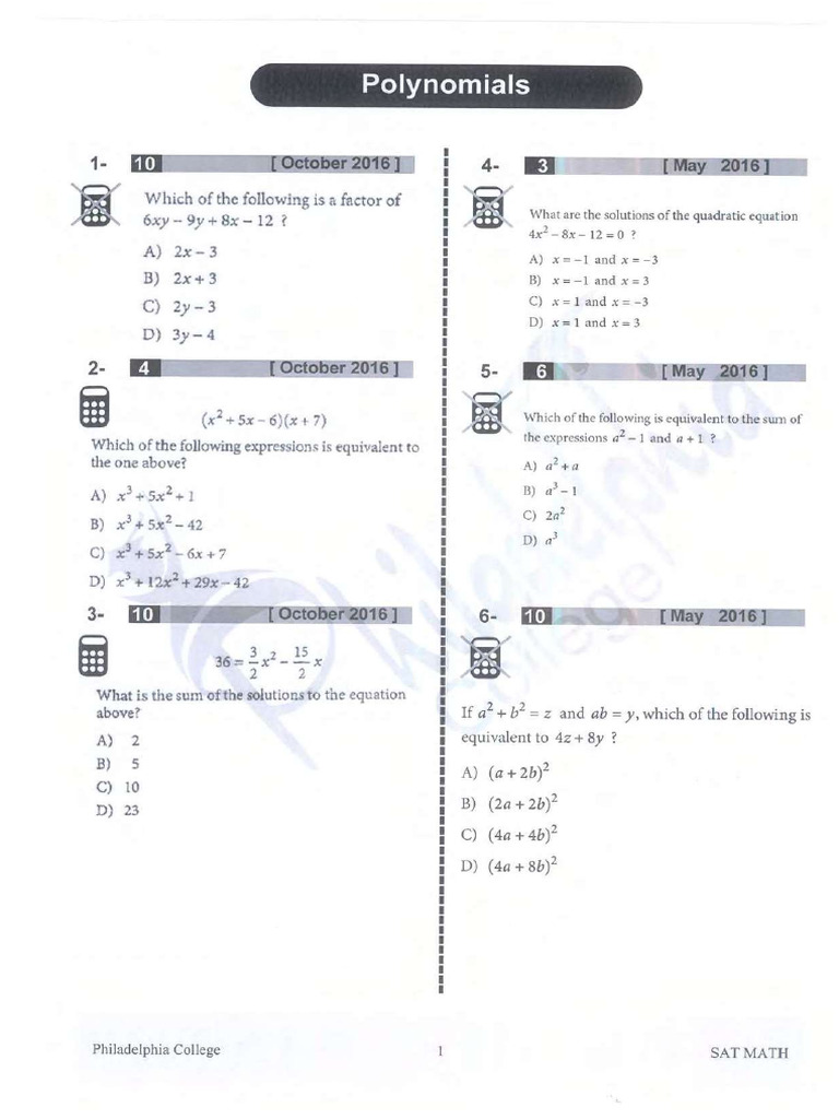 Polynomial | PDF