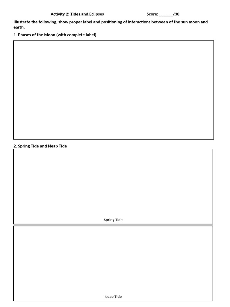 Tides and Eclipses Activity Guide | PDF