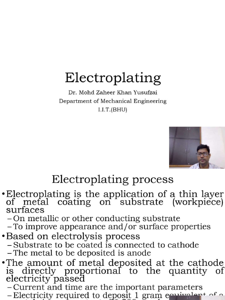 Electroplating for Workshop Practice (1) | PDF