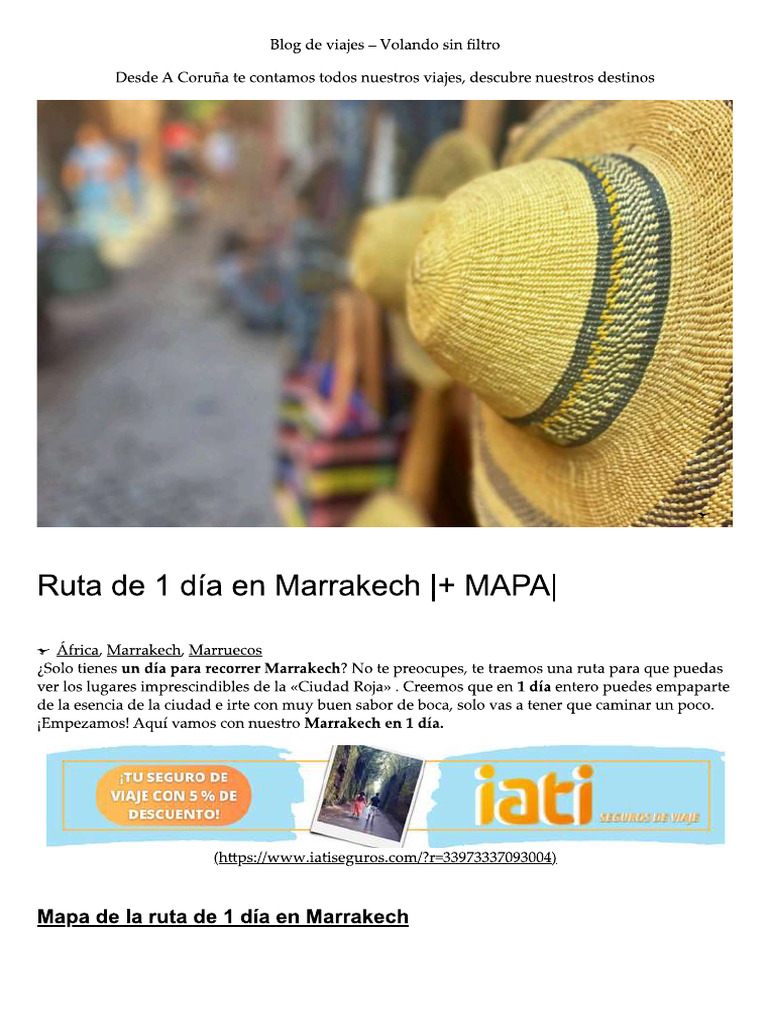 Plano y Sitios de Interes de Marrakesh | PDF