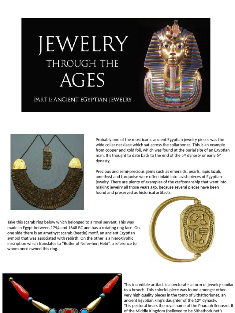 Jewelry Through Ages Students | PDF | Jewellery | Necklace