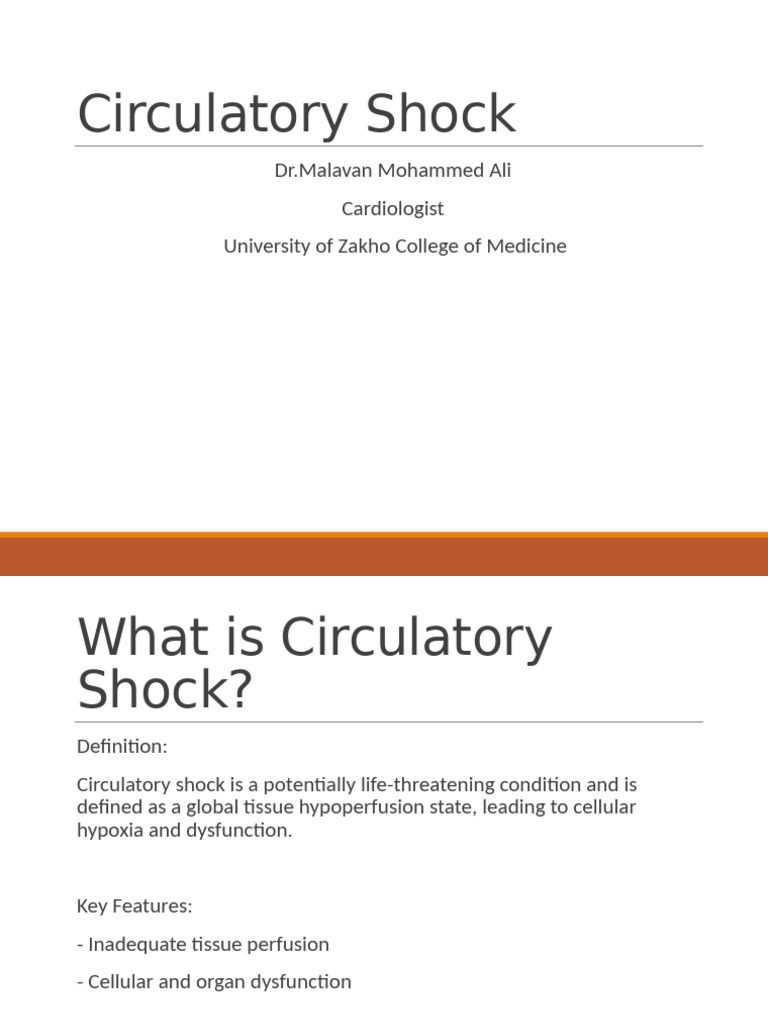 Understanding Circulatory Shock Types | PDF | Shock (Circulatory) | Sepsis