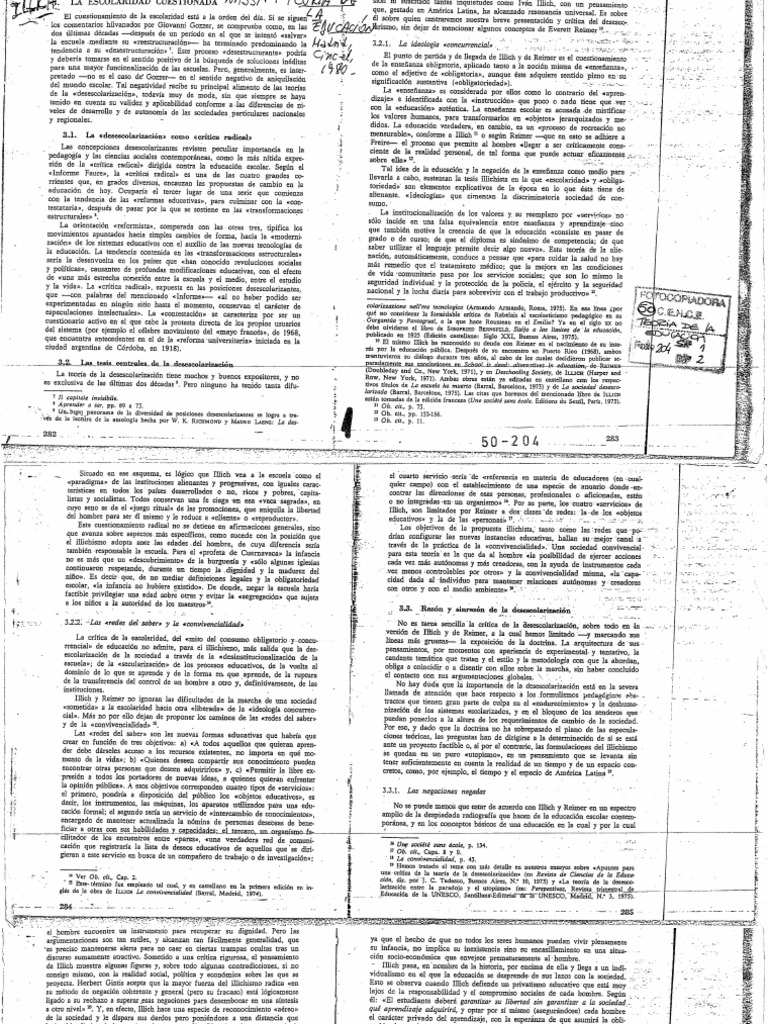 204 - La Escolaridad Cuestionada | PDF