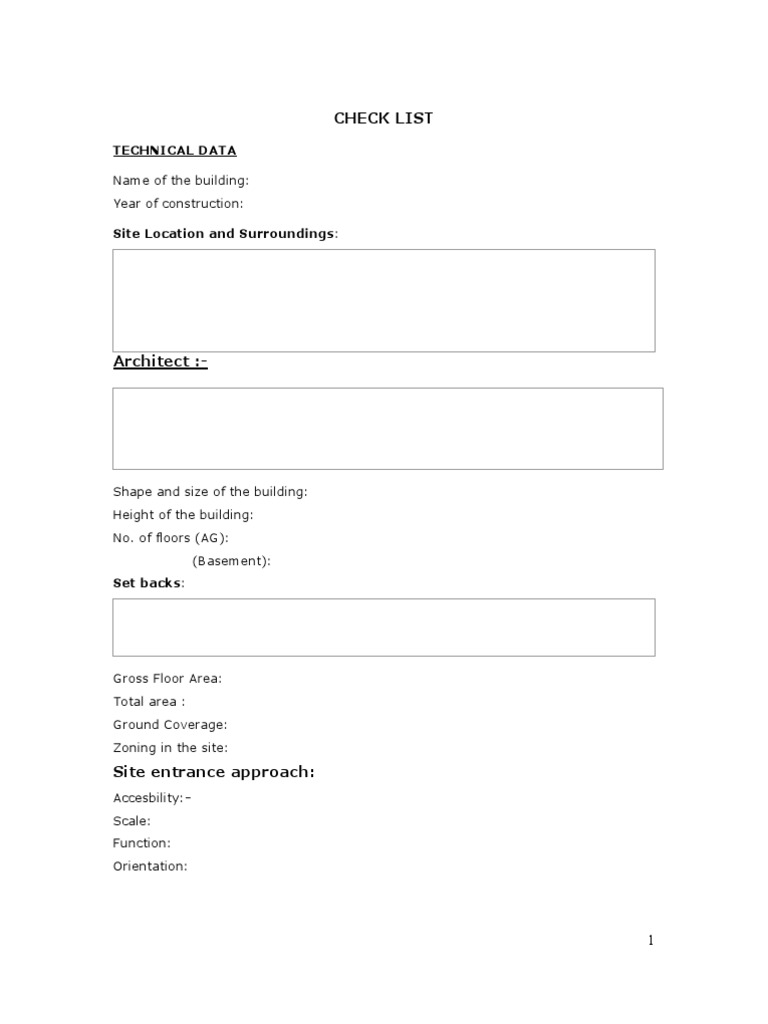 Check List: Technical Data | PDF | Elevator | Stairs