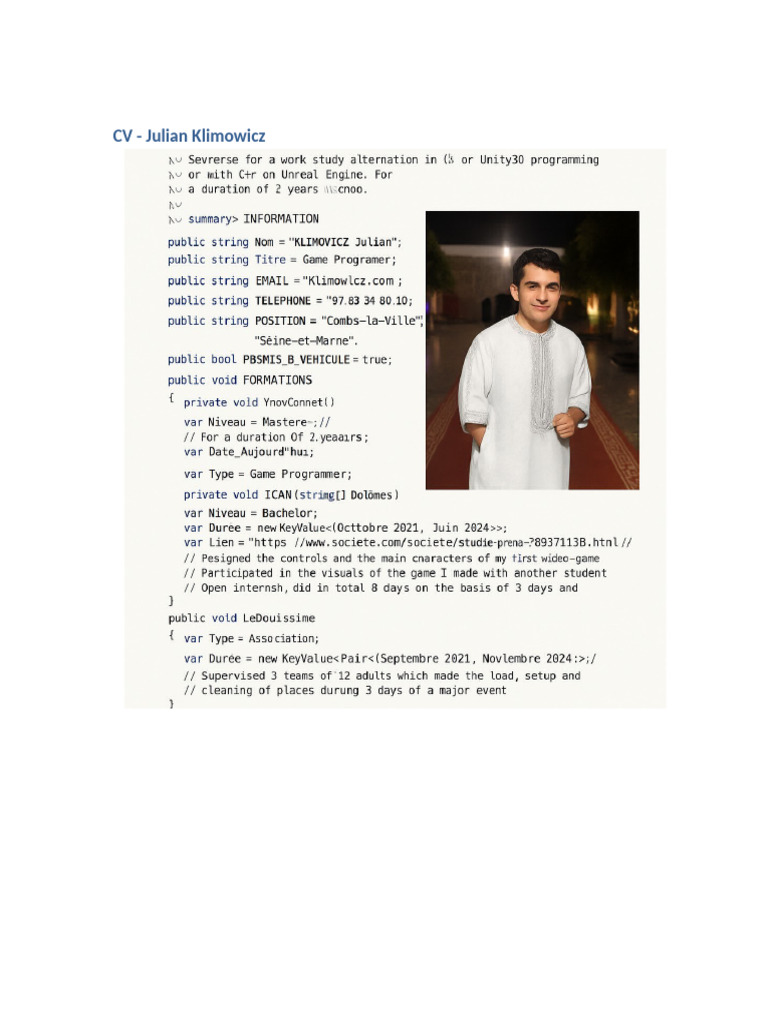 CV Julian Klimowicz | PDF