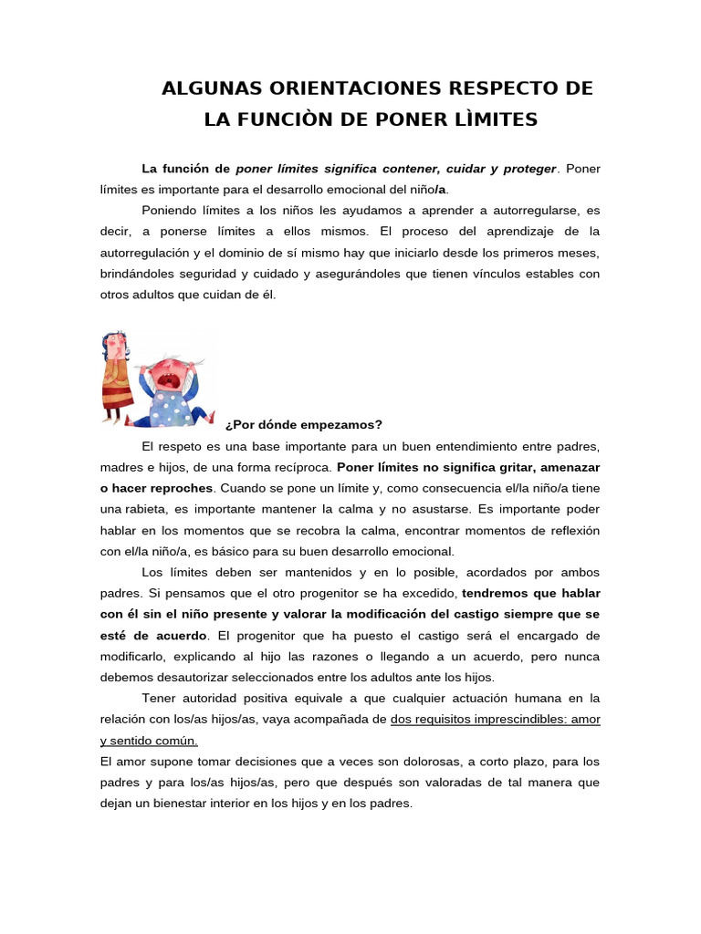 La Funcion de Poner Limites | PDF | Adultos | Sicología