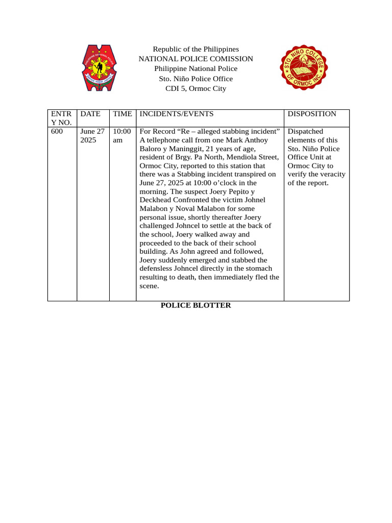BLOTTER | PDF