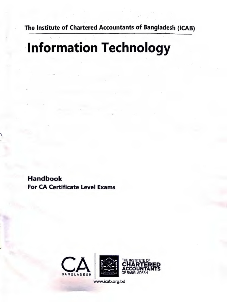 Information Technology - ICAB Certificate Level Workbook 2024 | PDF | Software Development ...