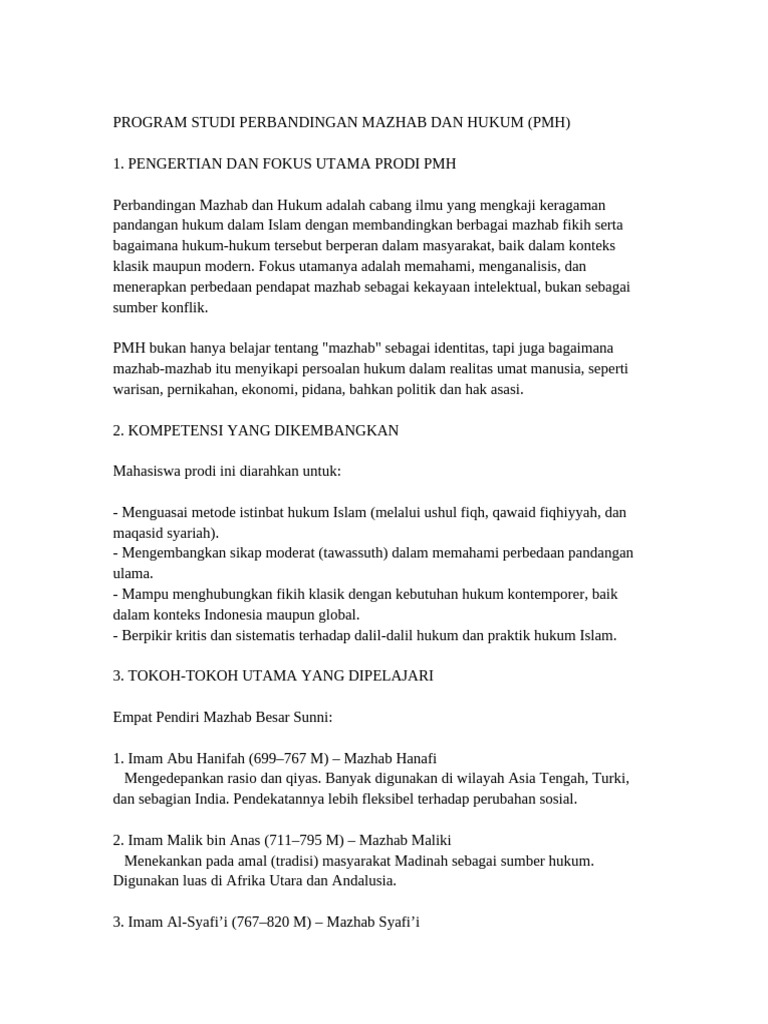 PMH - Penjelasan Lengkap | PDF