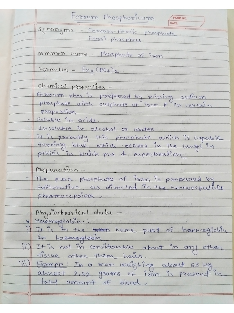 Ferrum Phos. | PDF