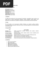 SOP For Receiving FOC Goods | PDF | Supply Chain Management | Procurement