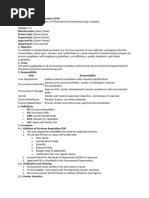 Raw Material Procurement SOP Guide | PDF | Business