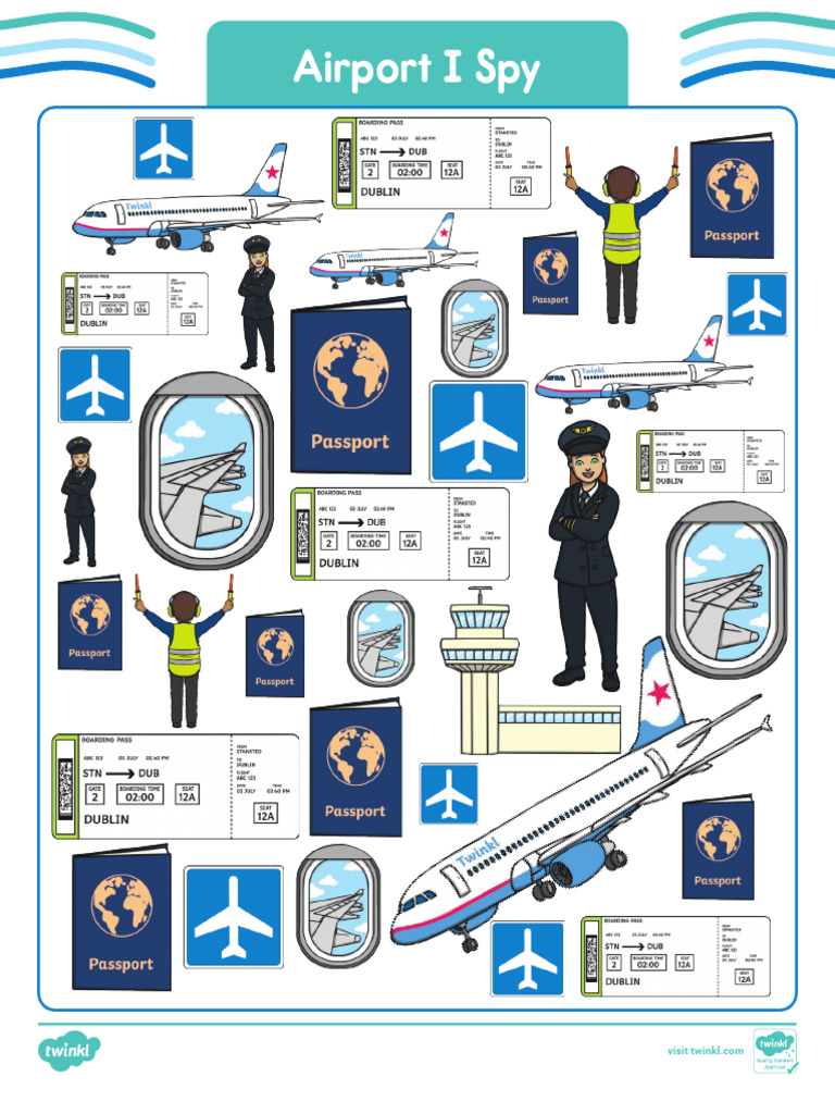 Color Airport I Spy Activity | PDF