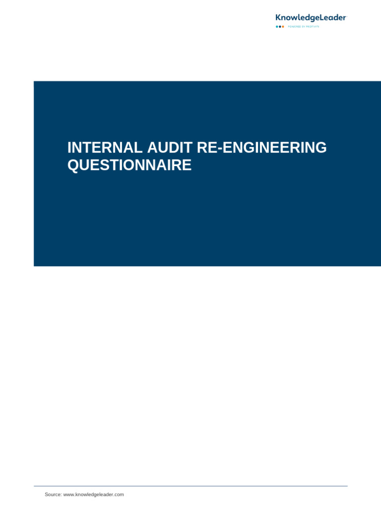 Internal Audit Re-Engineering Questionnaire | PDF | Internal Audit | Audit