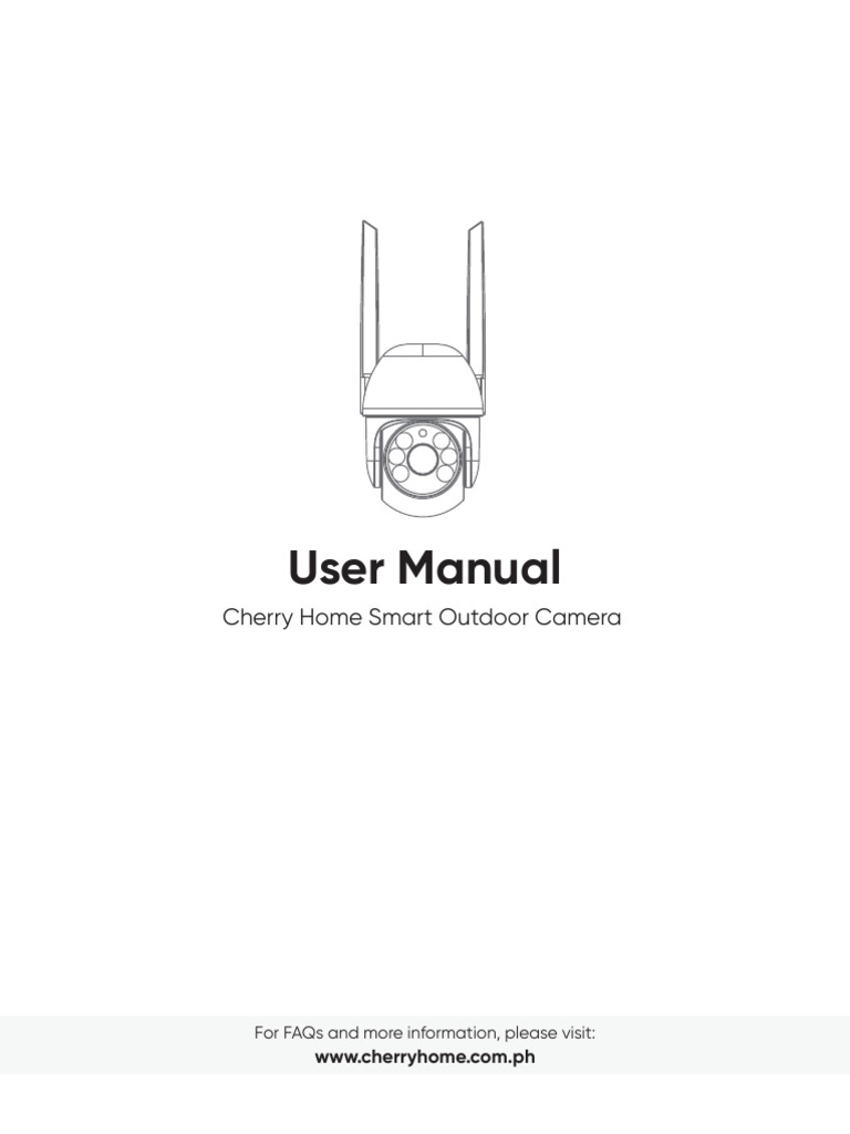 Cherry Home Smart Outdoor Camera Guide | PDF | Camera | Camera Lens