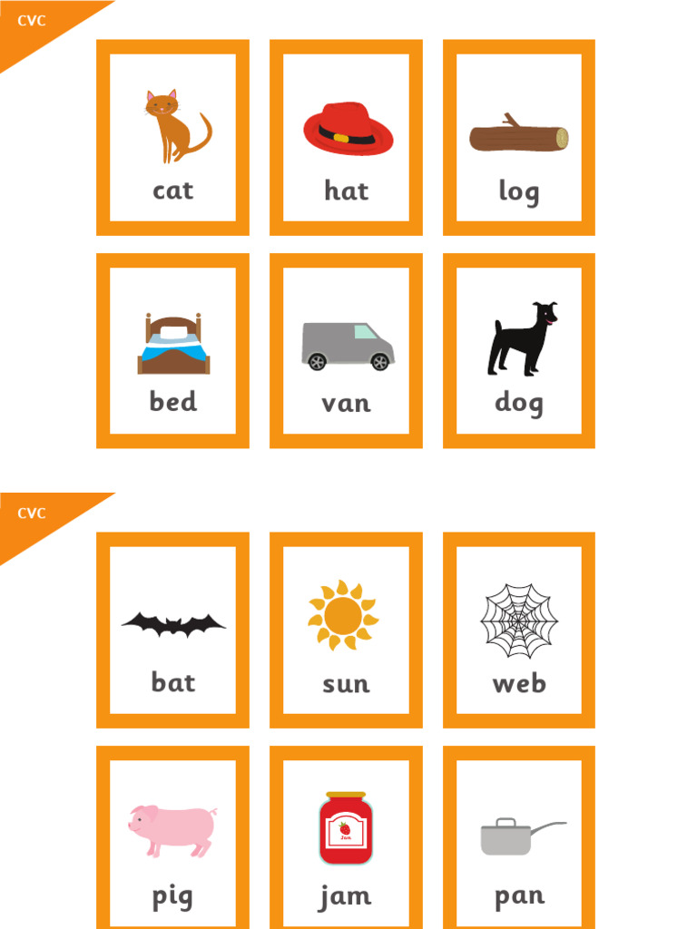CVCC and CCVC Word List with Images | PDF