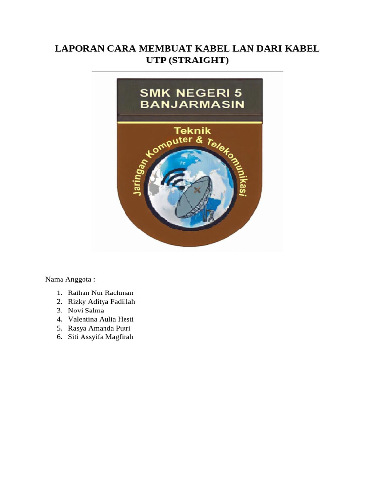 Panduan Merakit Kabel LAN UTP | PDF
