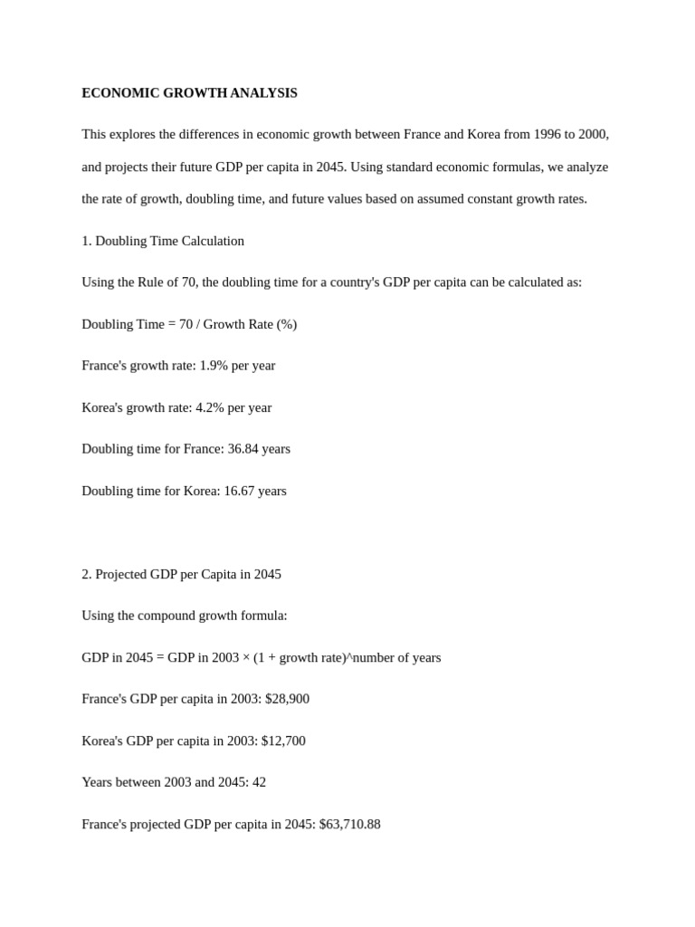 Economic Growth Analysis | PDF
