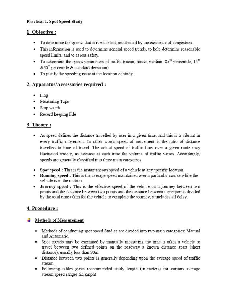 Practical 1 Spot Speed Study - Ebf32b0c 41d2 4edb 9e17 Aa7d5d6c11f5 ...