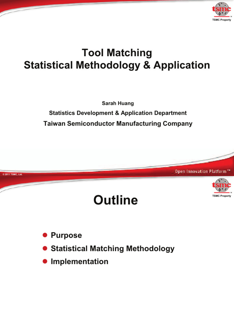 Tool Matching Methodology Overview | PDF | Standard Deviation