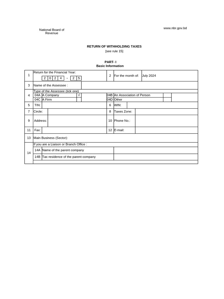 Withholding Tax Return July 2024 | PDF | Dividend | Taxes