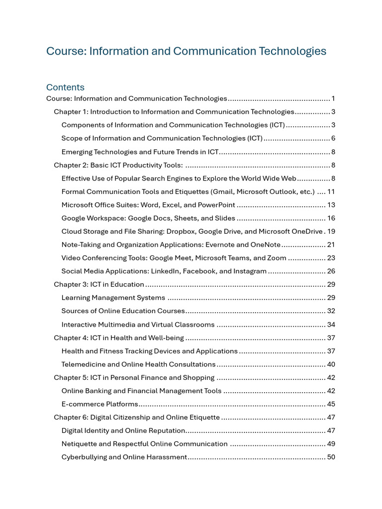 Information and Communication Technologies Guide | PDF | Computer ...