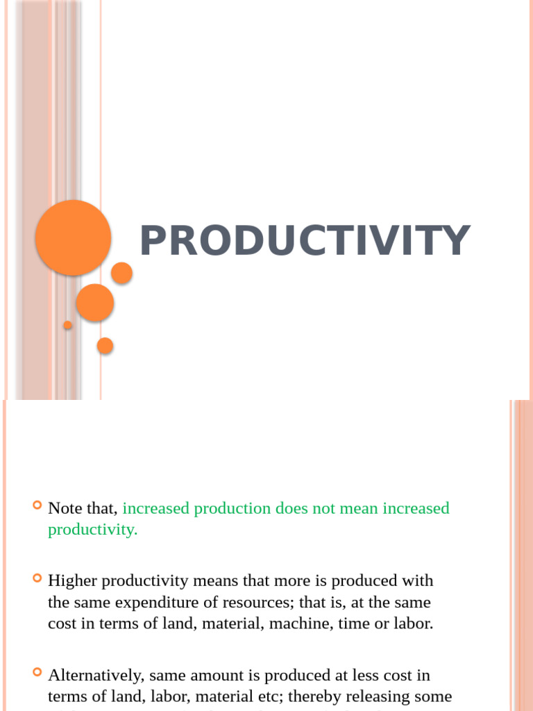 1.concept of Productivity | PDF | Factors Of Production | Labour Economics