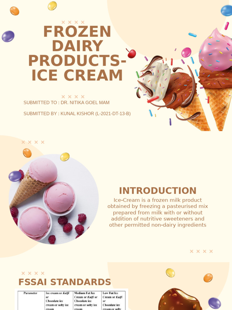 Ice Cream Sensory (Kunal) | PDF | Ice Cream | Milk