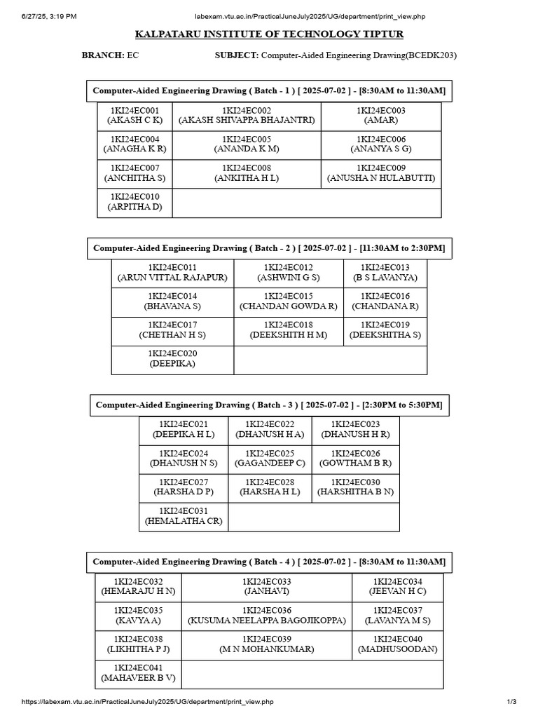 Computer-Aided Engineering Drawing (BCEDK203) | PDF