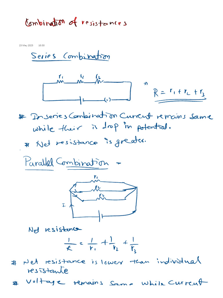 Combination of Resistance 2305 | PDF