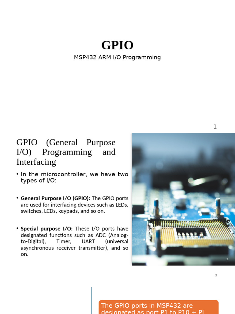 MSP432 GPIO Programming Guide | PDF | Electronic Oscillator | Computing